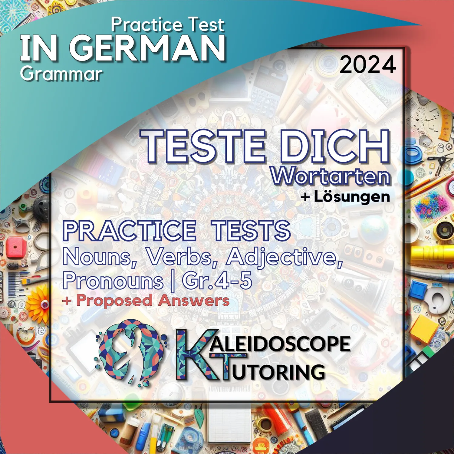 Teste Dich - German Wortarten Gr 4-5 | Grammar - Kaleidoscope Tutoring